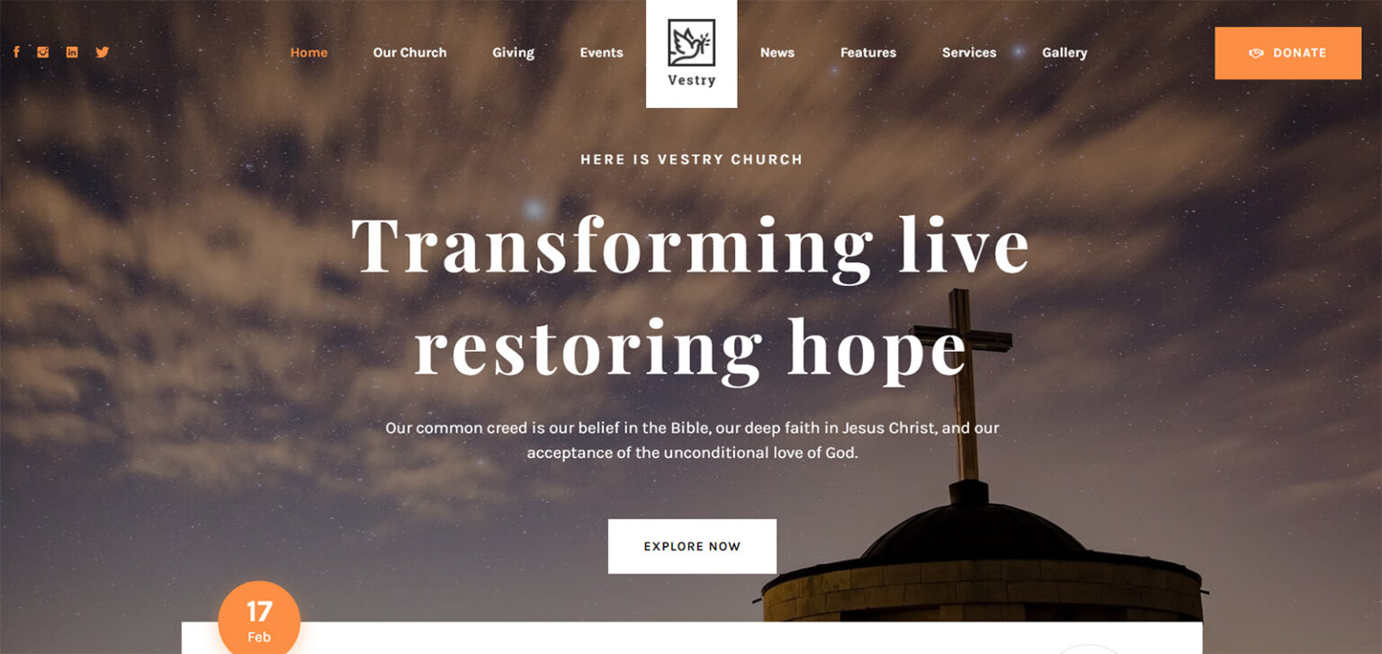 14+ Best Church Websites Examples 2025 - The Digital Lemonade